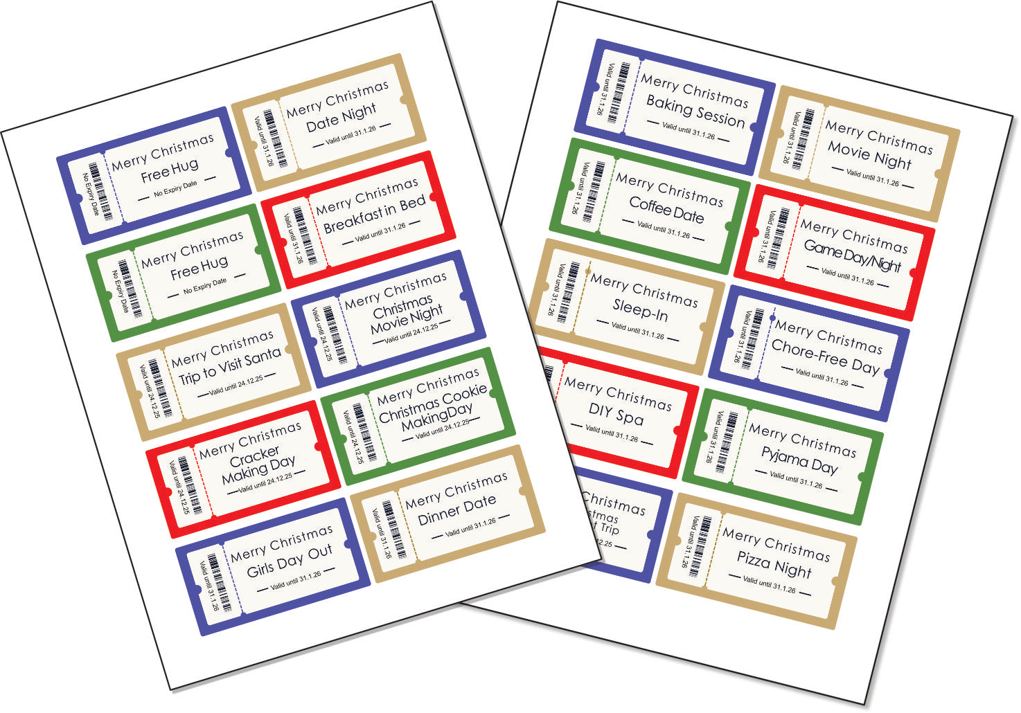 Christmas Coupons – Handmade by Hayley